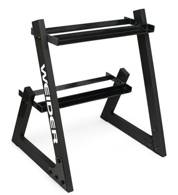 100 Lb. Dumbbell Set with 2-Tier Storage Rack – Novel Invention